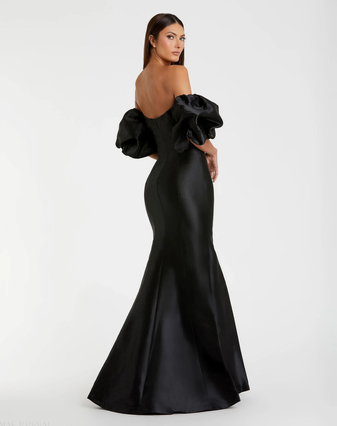 Sweetheart Off The Shoulder Puff Sleeve Gown – Mac Duggal